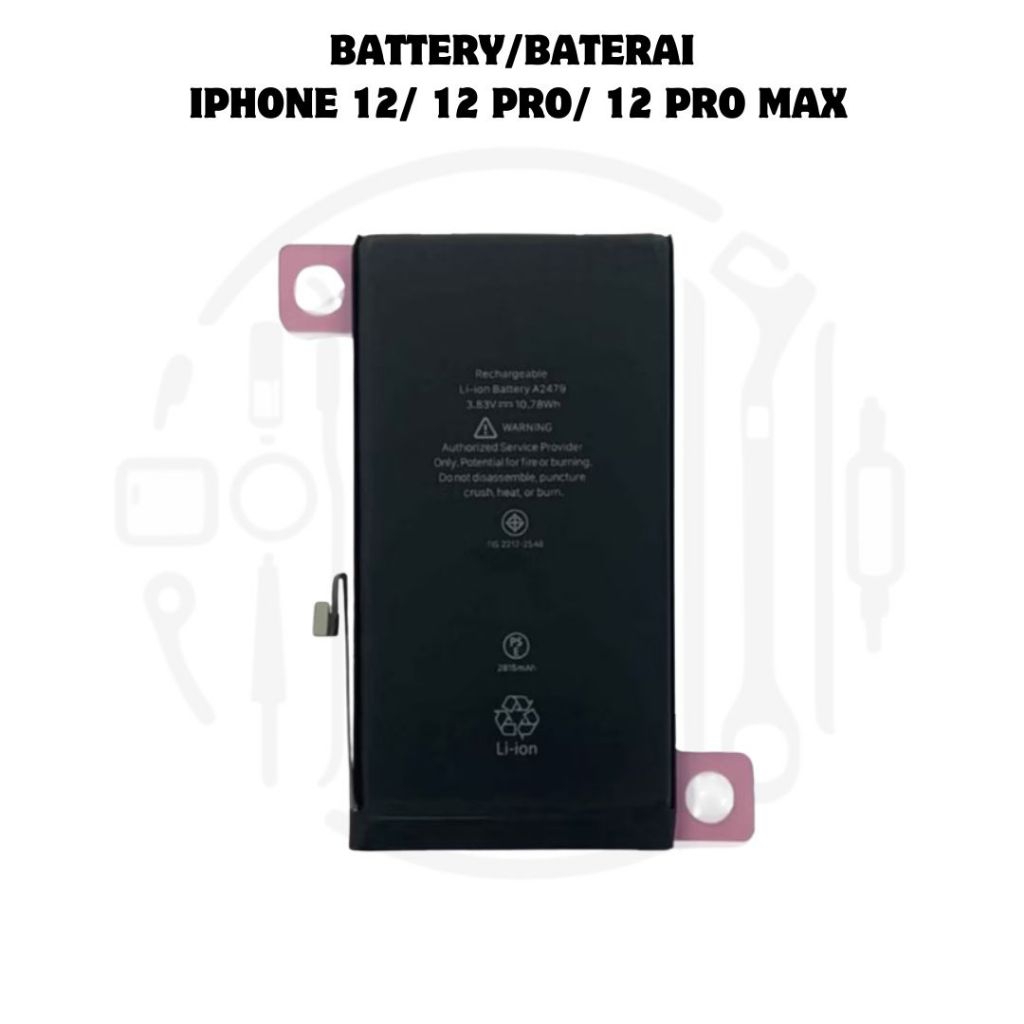 Jual BATTERY/BATERAI IP 12/ 12 PRO/ 12 PRO MAX ORIGINAL QUALITY ...