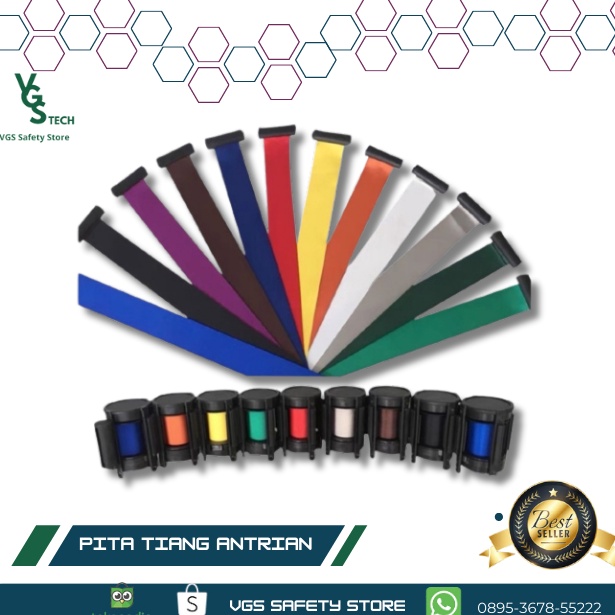 Jual KODE K6P Kepala Pita Tiang Antrian Kepala Pita Roll Queue Line ...