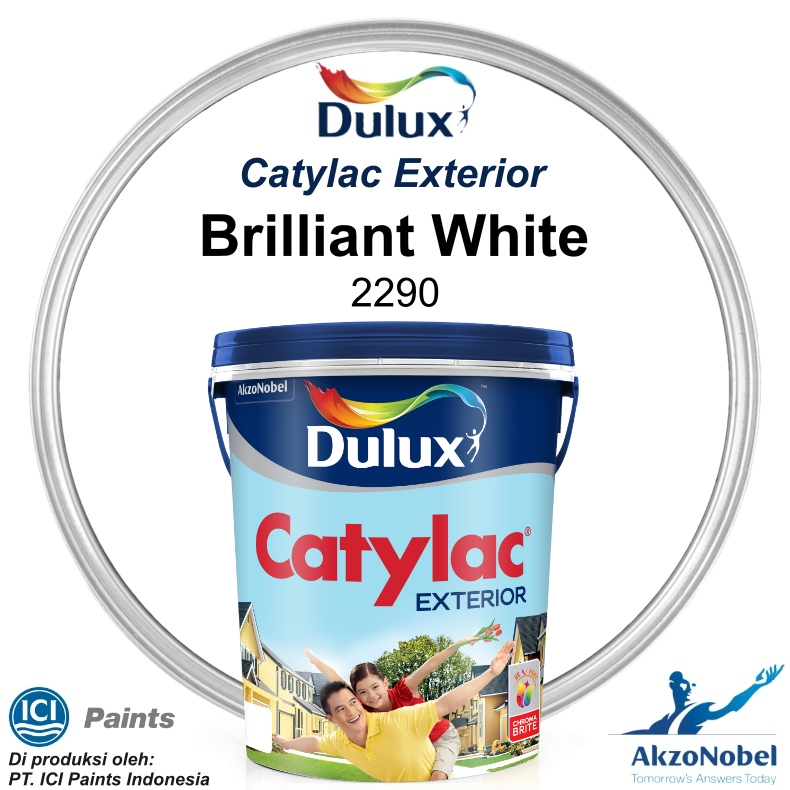 Jual CAT DULUX CATYLAC EXTERIOR 5 KG - BRILLIANT WHITE 2290 | Shopee ...