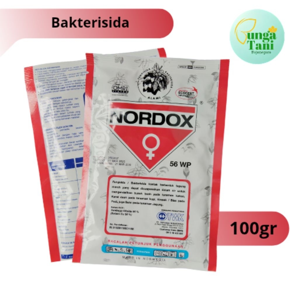 Jual Fungisida / Bakterisida Nordox 56WP 100gr untuk hawar daun bakteri ...
