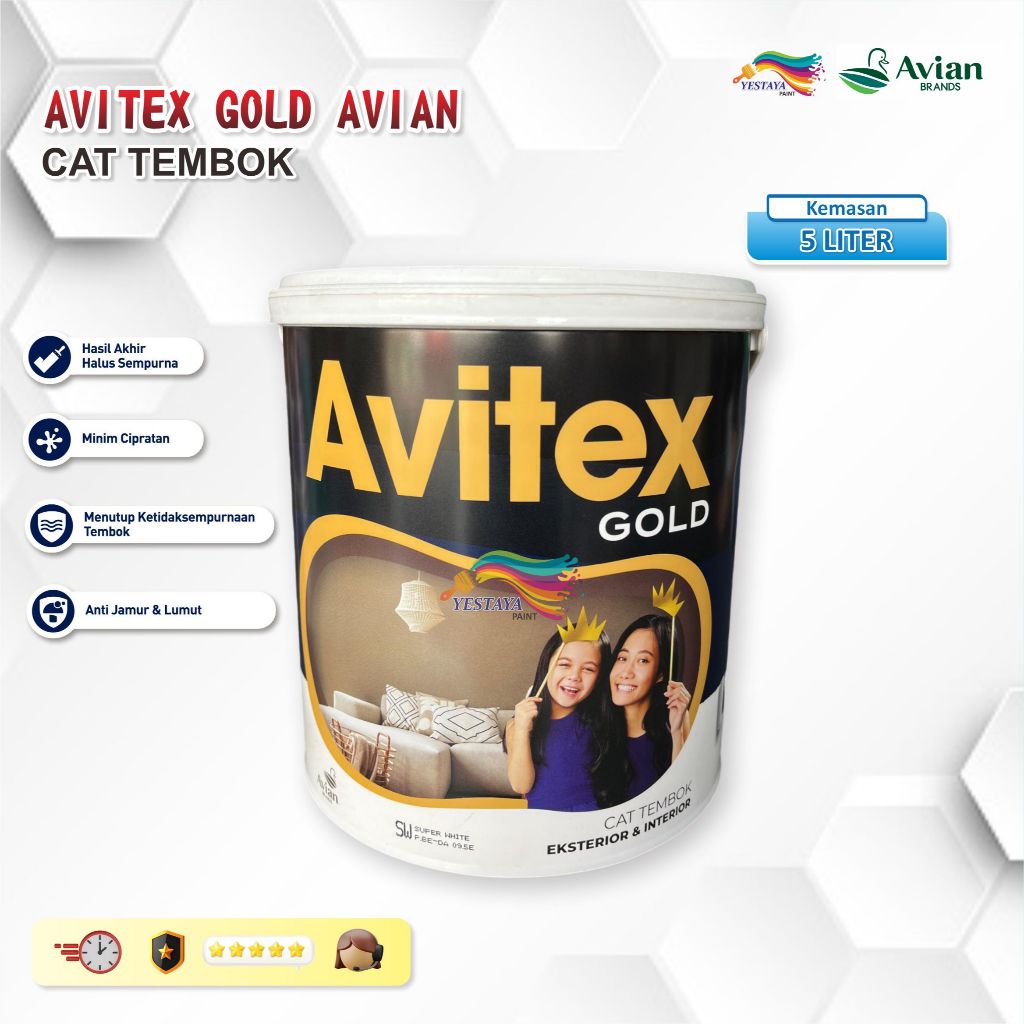 Jual AVIAN CAT TEMBOK AVITEX GOLD 5 KG ( LUAR P JAWA PAKAI JTR.CARGO ...