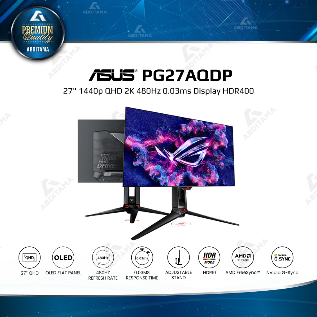 Jual Monitor OLED Asus ROG Swift OLED PG27AQDP 27" 1440p QHD 2K 480Hz 0 ...