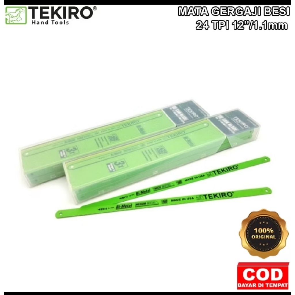 Jual TEKIRO MATA GERGAJI BESI 18 TPI 12 INCH / mata gergaji besi ...