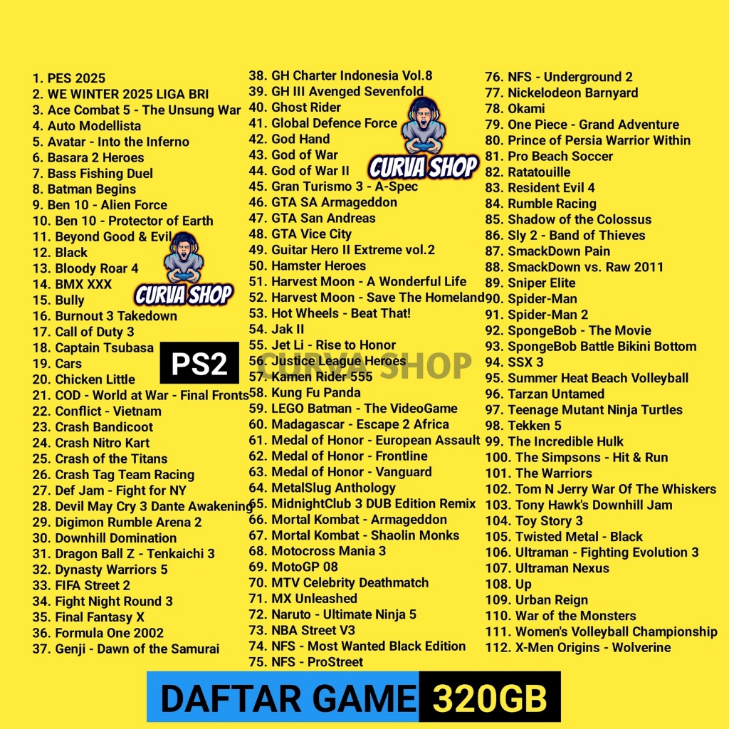 Jual Hardisk Eksternal PS2 320GB Full Bisa Request | Shopee Indonesia