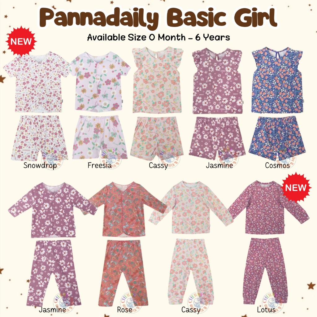 Jual Pannadaily 0-6 Tahun Basic Set Girl / Setelan Ruffle Motif Bunga ...