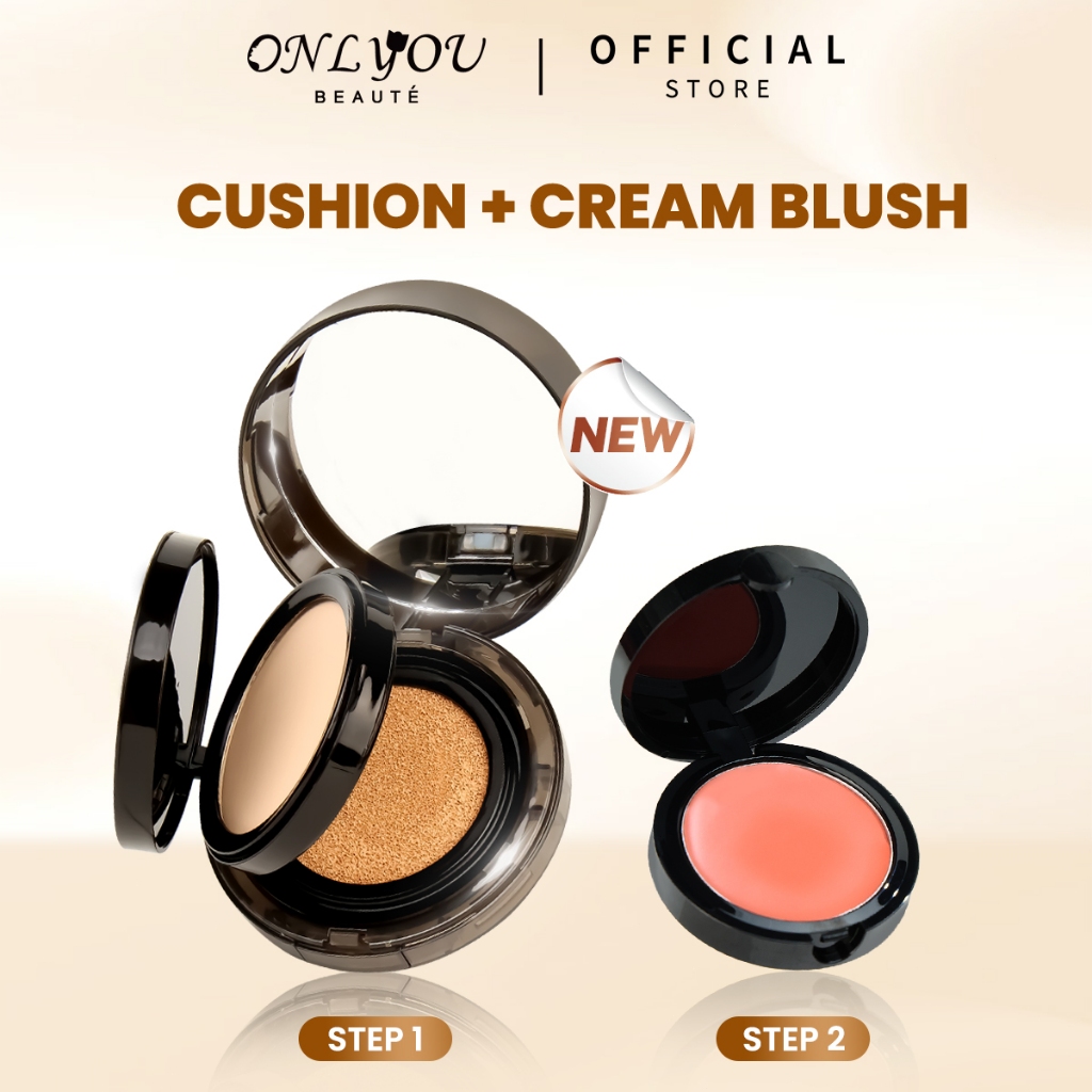 Jual ONLYOU Make Up Cushion & Blush Set 7in1 Sunscreen Air Cushion ...
