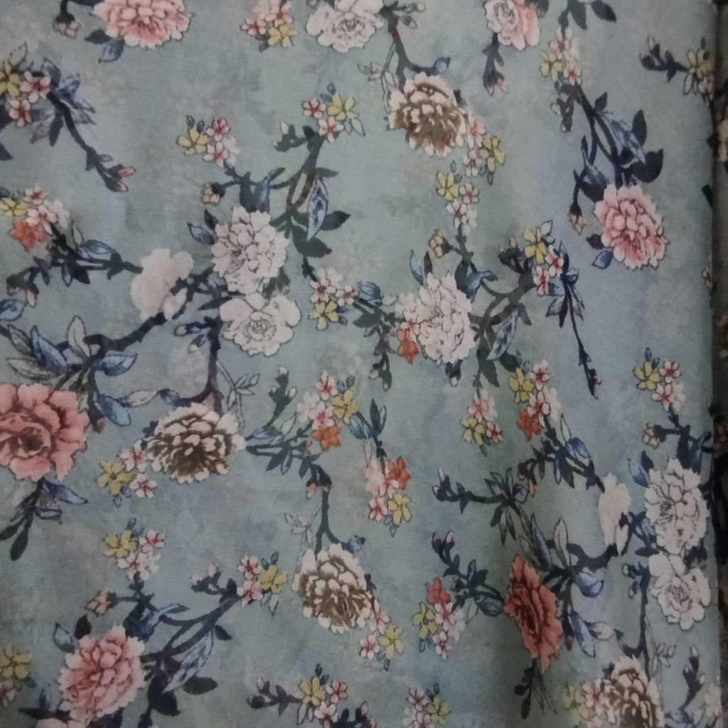 Jual Bahan sifon sutra motif / Kain sifon sutra motif / Bahan gamis ...