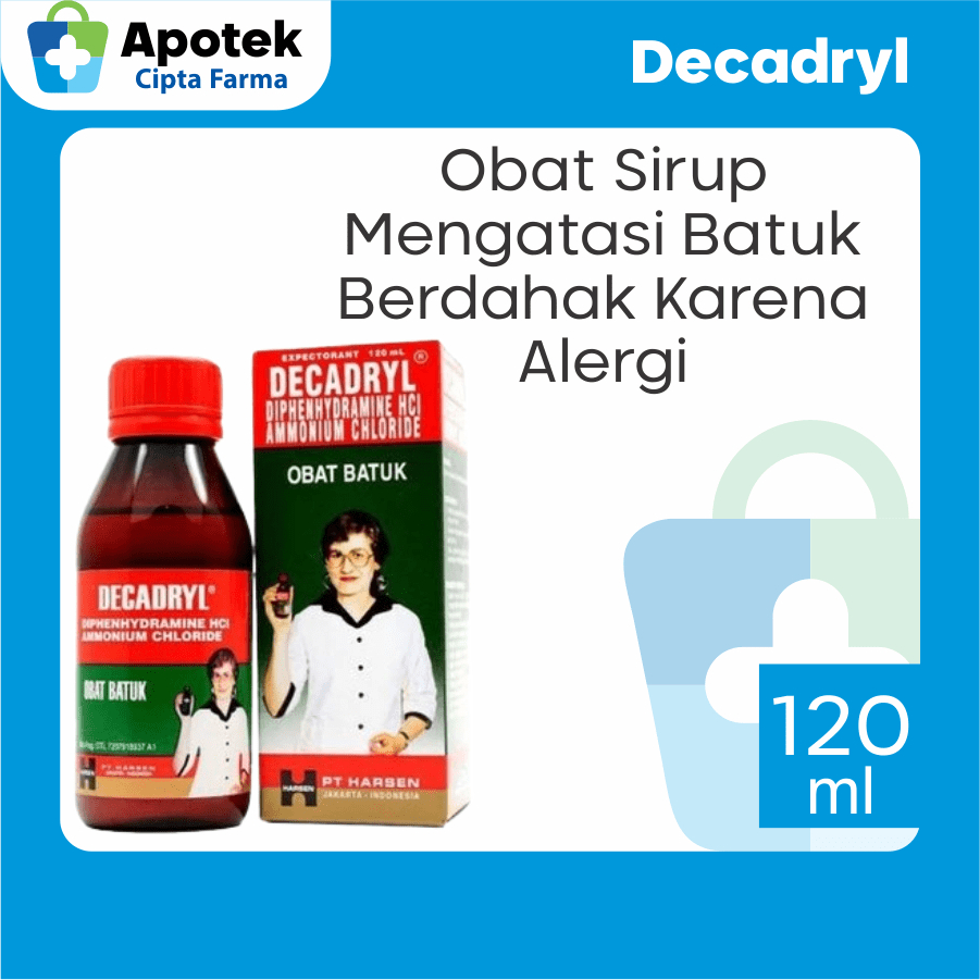Jual Decadryl 120ml Decadryl Syrup Diphenhydramine Obat Batuk Berdahak ...