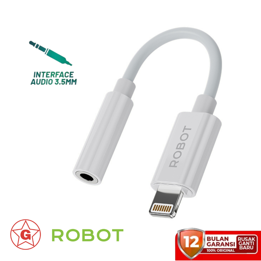 Jual ROBOT Converter RUL03 Jack Audio 3.5mm to Lightning iPhone Adapter ...
