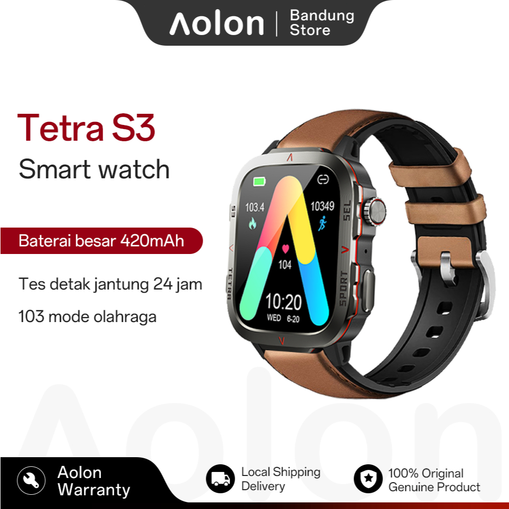 Jual Aolon Tetra S3 Smartwatch Original Exclusive Wallpaper 420mAh ...