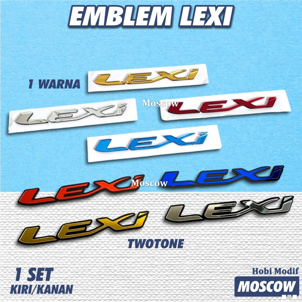 Jual EMBLEM SET 2pcs STICKER LOGGO LEXI EMBLEM SET 3D STICKER TULISAN ...