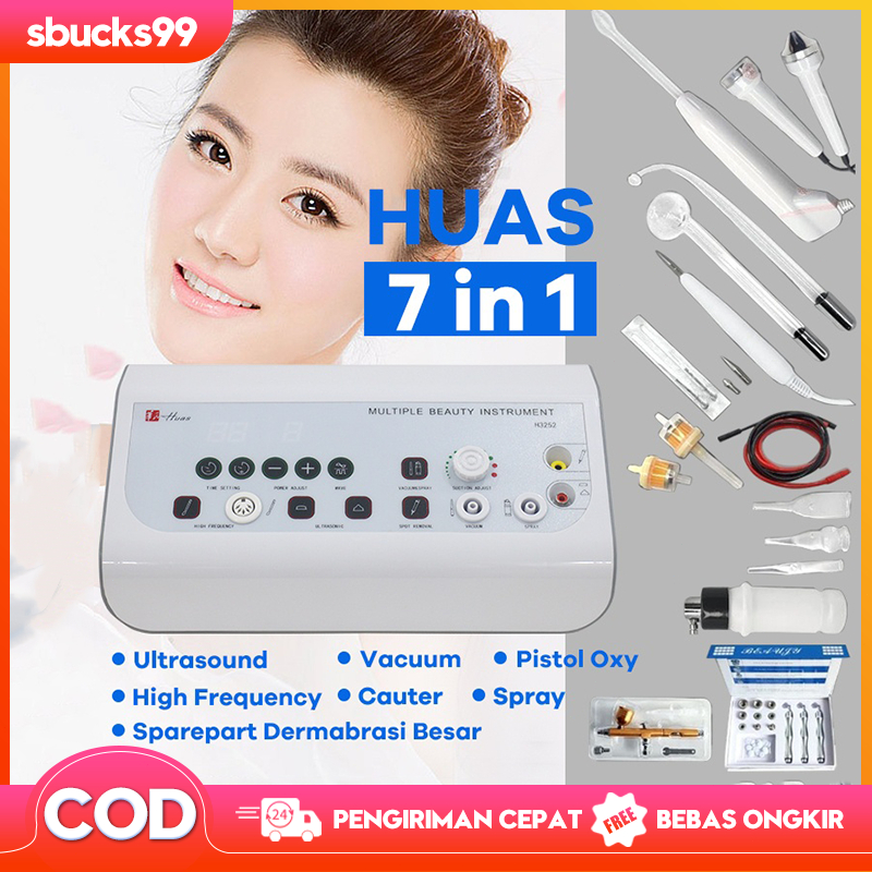 Jual ORI 7 IN 1 Ultrasound Facial Detoxification/Vacuum Spray/Acne ...