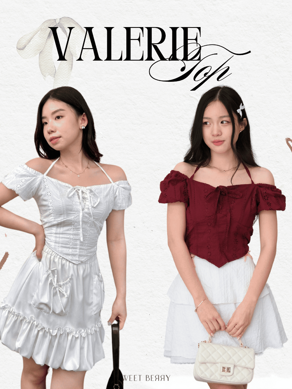 Jual Sweet Berry - Valerie Top (Blouse Atasan Cotton Bordir Sabrina off ...