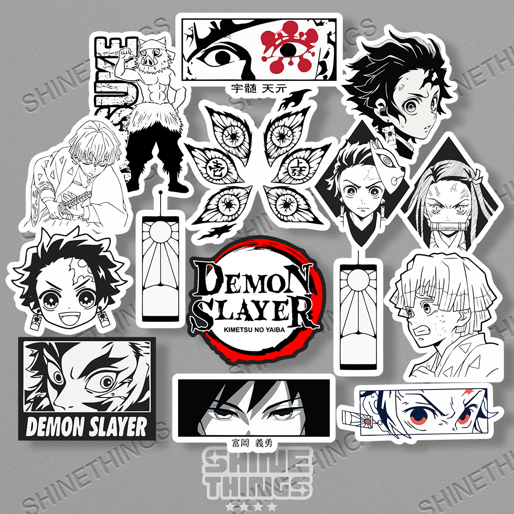 Jual stiker pack helm case hp aesthetic anime Demon Slayer | Shopee ...