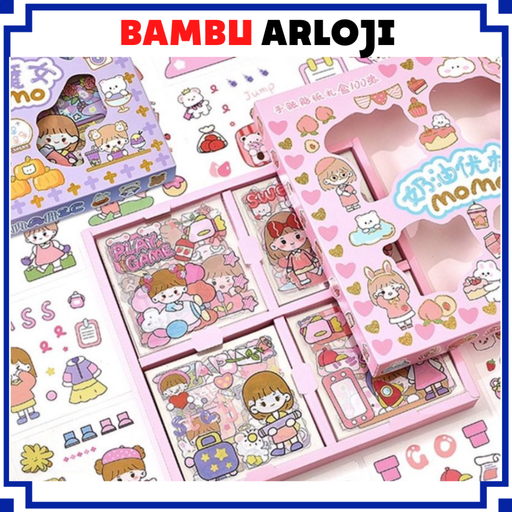Jual BAJ 100 lembar Stiker Aesthetic Design DIY Sticker Aestethic Motif ...