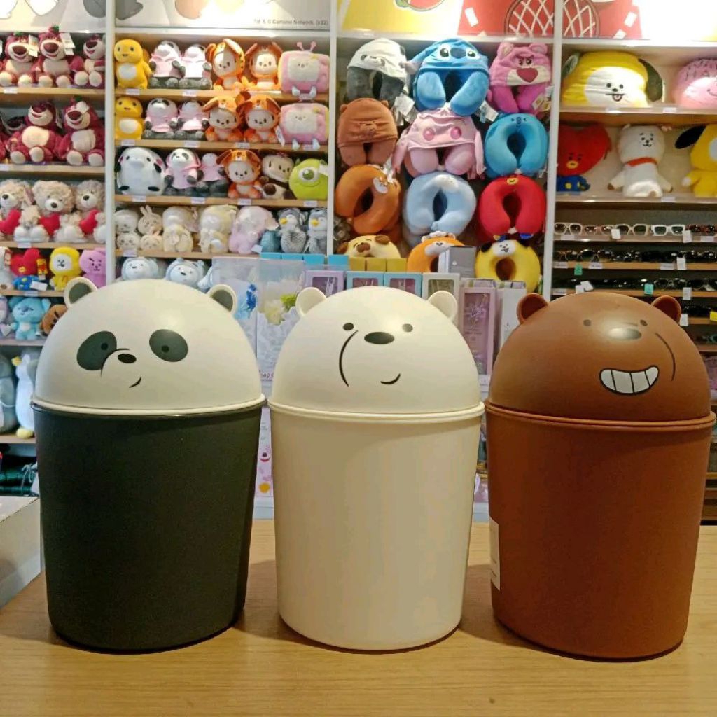 Jual Miniso We Bare Bears Waste Bin (tempat sampah mini) | Shopee Indonesia