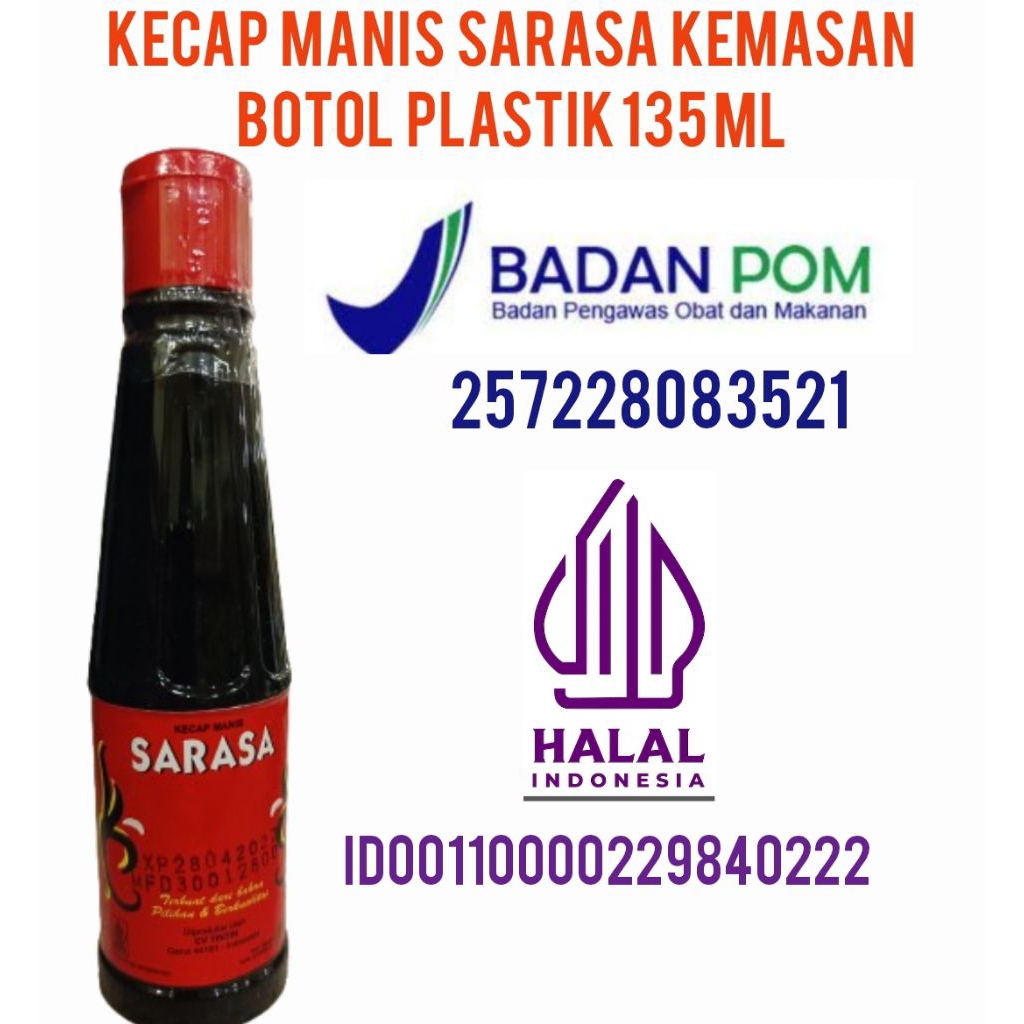 Jual KECAP MANIS SARASA KEMASAN BOTOL PLASTIK 135 ML | Shopee Indonesia