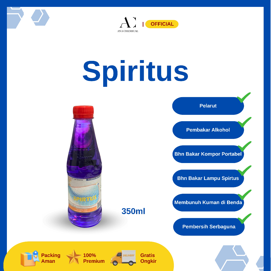 Jual Spiritus 350ml | Spirtus | Bahan Bakar Bunsen | Spirtus Murni ...