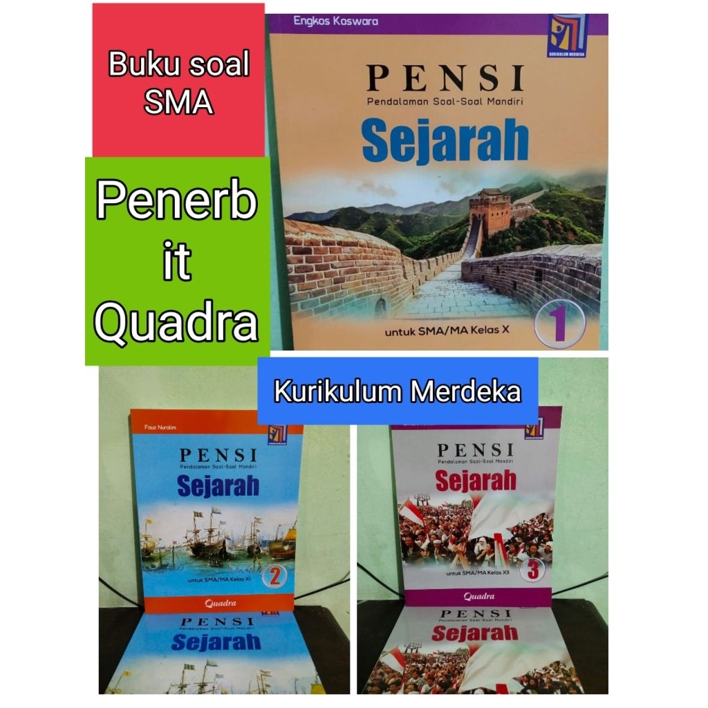 Jual Buku Pendalaman Soal Mandiri Pensi Sejarah SMA Kelas 10,11,12 Kurikulum Merdeka Quadra ...