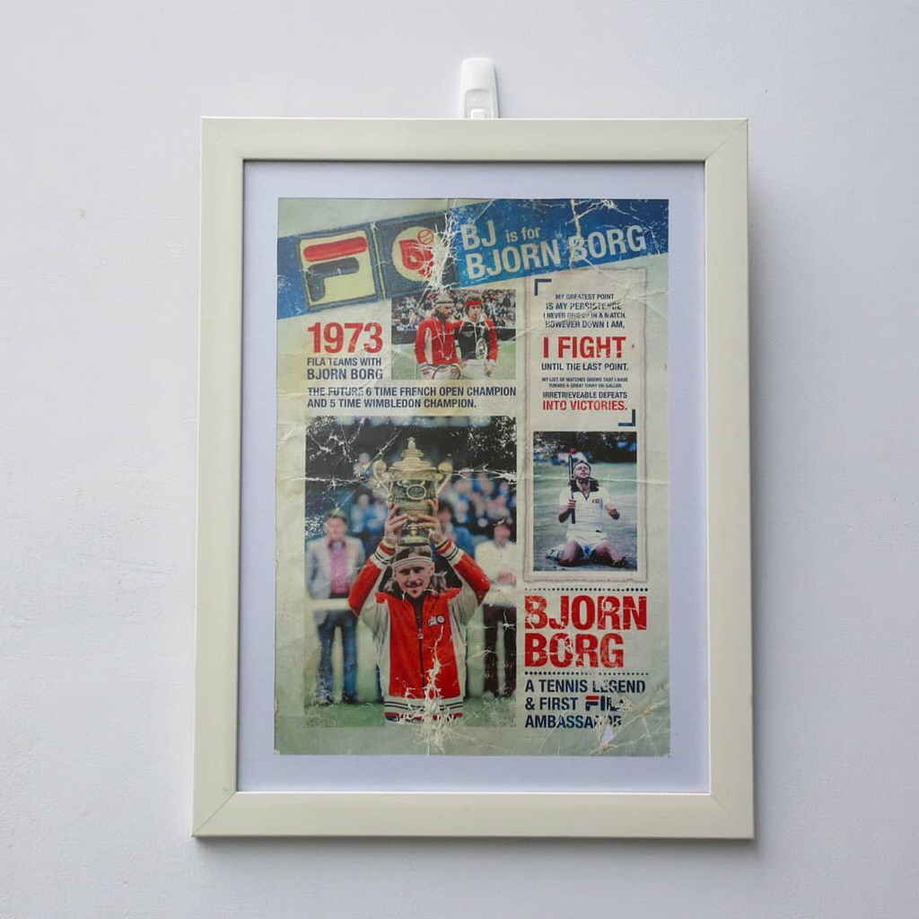 Jual Vintage Fila Bjorn Borg Poster From Vintage retaill shop Fila Bj ...