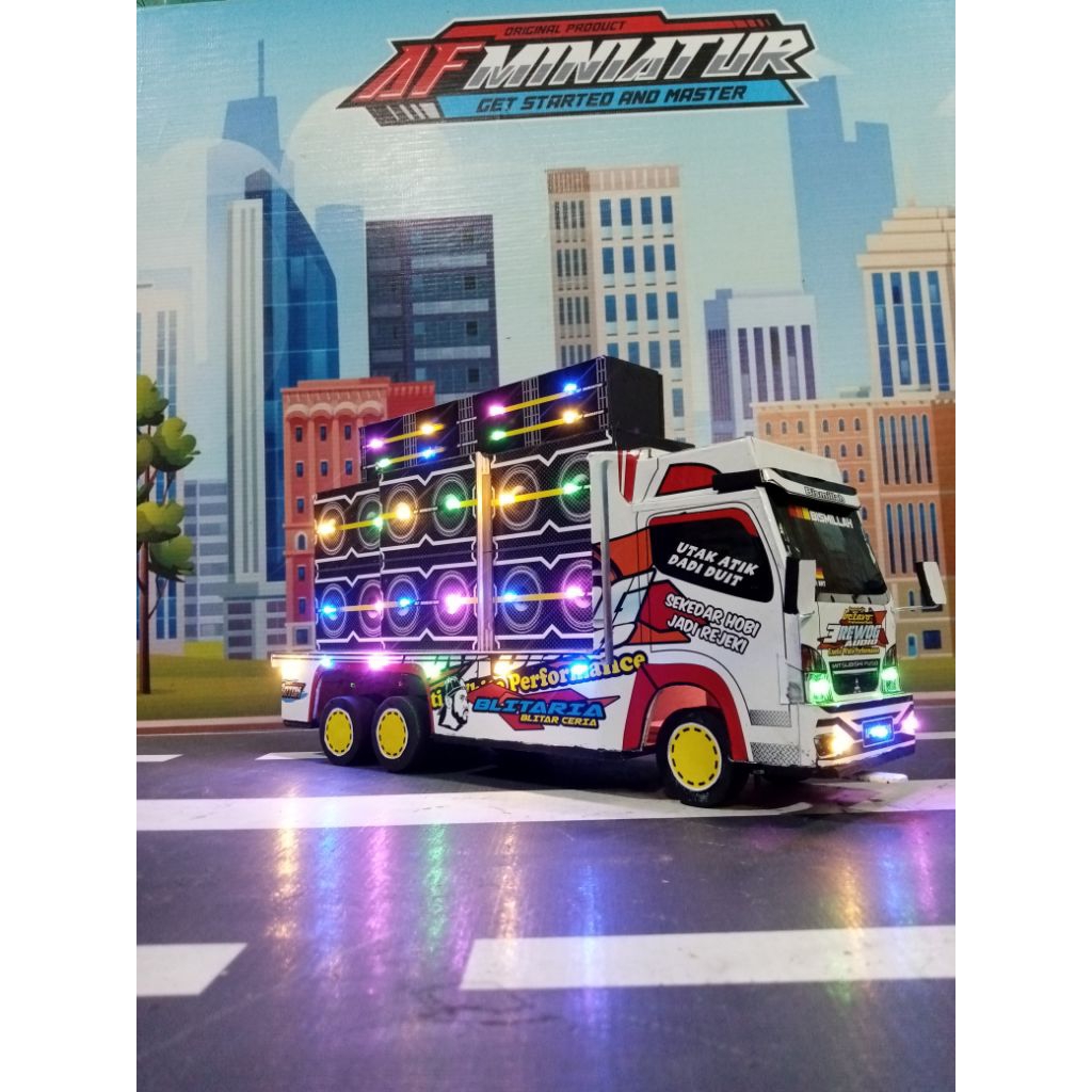 Jual miniatur truk sound horeg / miniatur truk sound system / miniatur truk oleng / miniatur ...