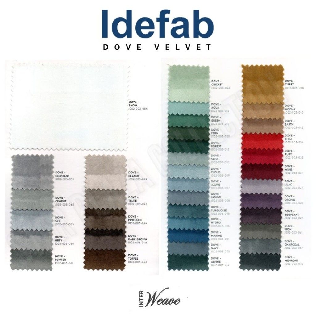 Jual DOVE VELVET Idefab Pro - Premium Velvet Fabric / Suede Beludru ...