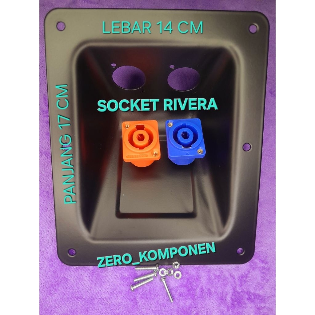 Jual 14×17CM TERMINAL PLAT SPIKON BESI CEKUNG 2LUBANG IMPORT + SOCKET SPIKON + BAUT MUR.1SET ...