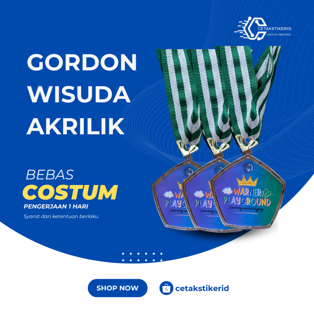Jual GORDON WISUDA AKRILIK COSTUM BISA BELI SATUAN 1 HARI JADI | Shopee Indonesia