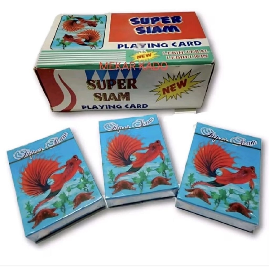 Jual Kartu Remi Super Siam/Goldfish/Bluefish playing card poker ...
