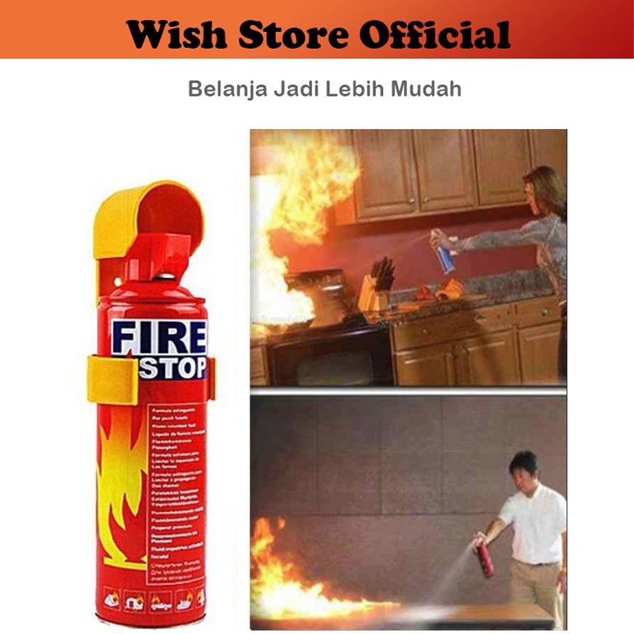 Jual Pemadam Api Mini Apar Fire Stop / Racun Api Mobil + Braket 500 ML ...