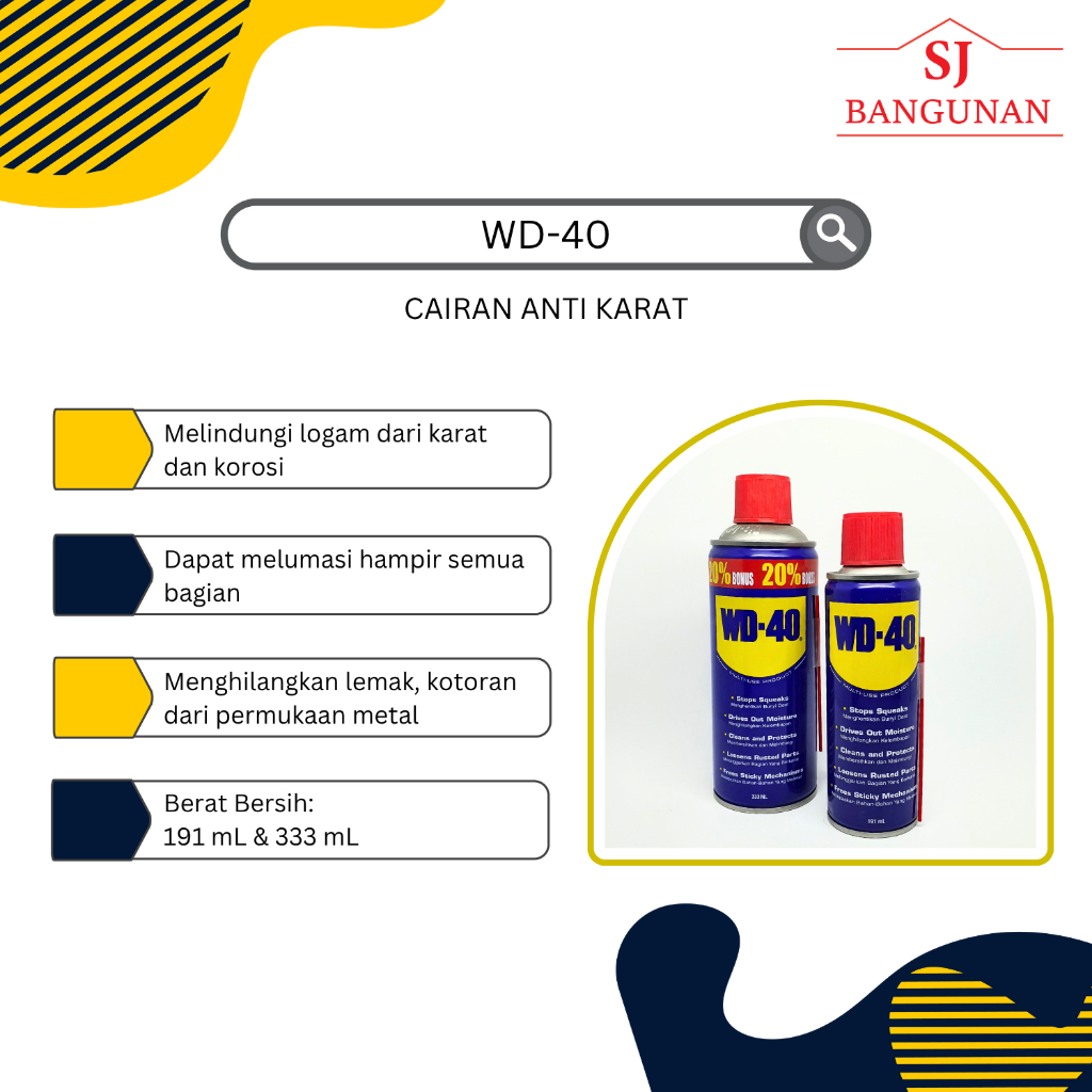 Jual WD-40 - Cairan Anti Karat - 191 mL, 333 mL | Shopee Indonesia