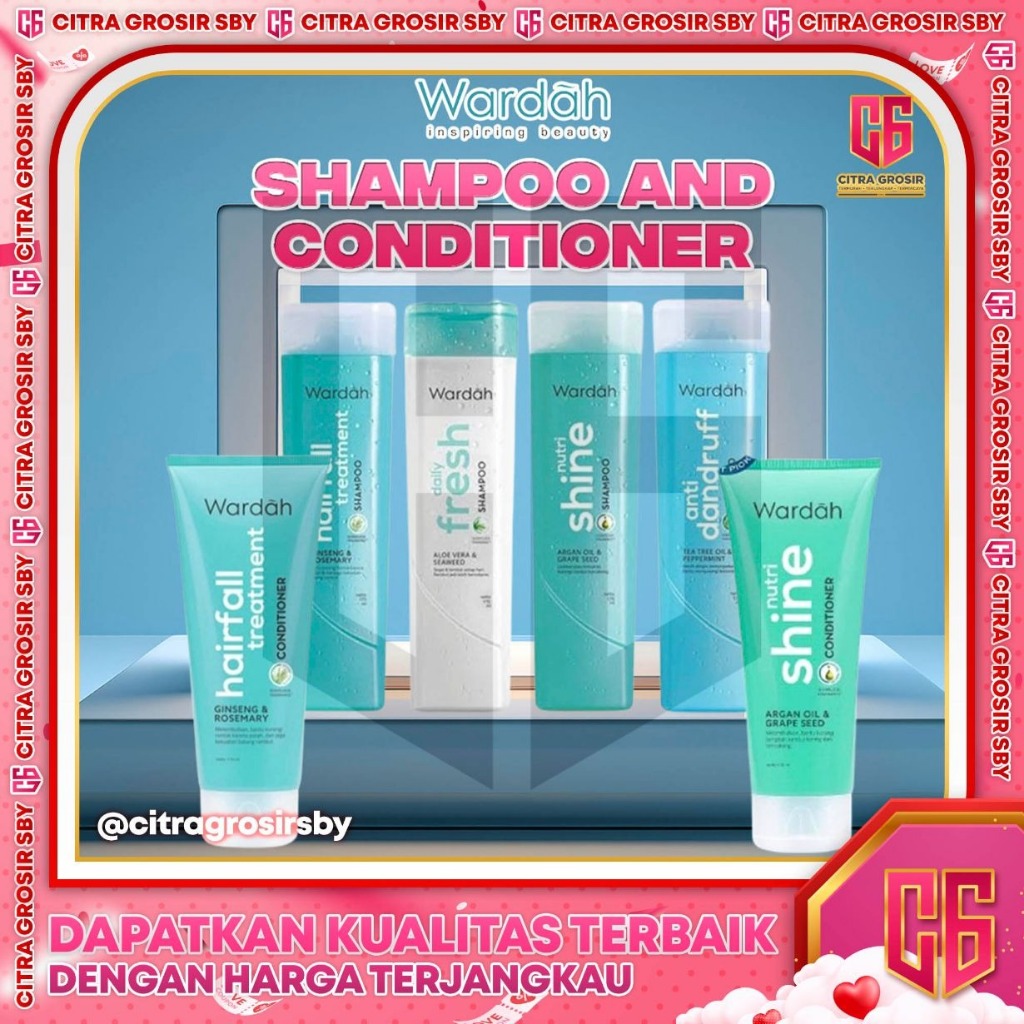 Jual Wardah Shampoo & Conditioner Daily Fresh Aloe Vera & Seaweed ...
