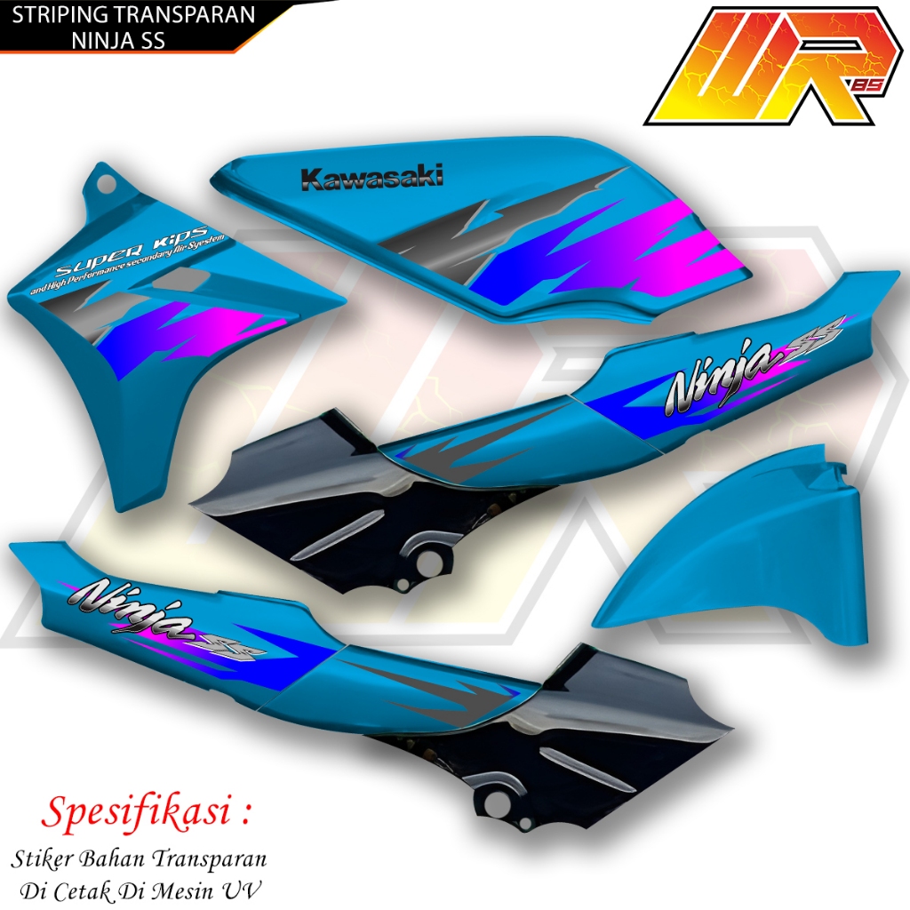 Jual Stiker Striping Ninja SS Transparan Racing New Variasi Bahan ...