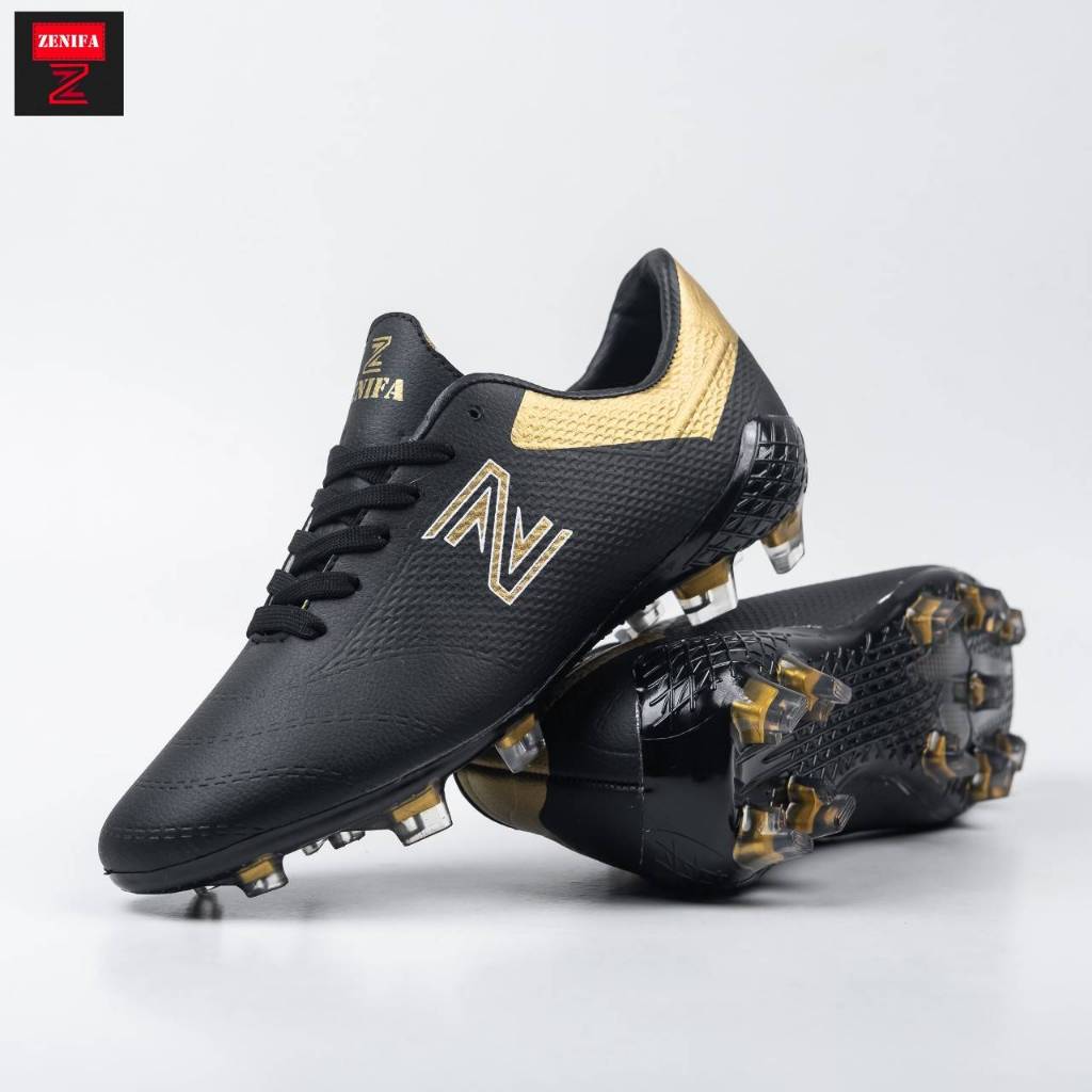 Jual Zenifa - Sepatu Sepak Bola Pria Dewasa Black Gold | Shopee Indonesia