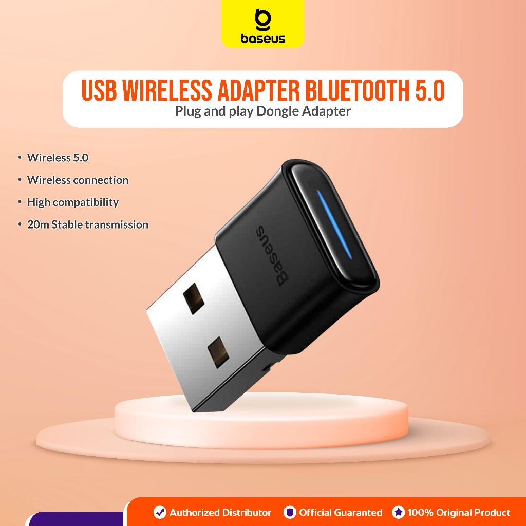 Jual Baseus BA04 USB Wireless Adapter Bluetooth Version 5.0 Dongle ...