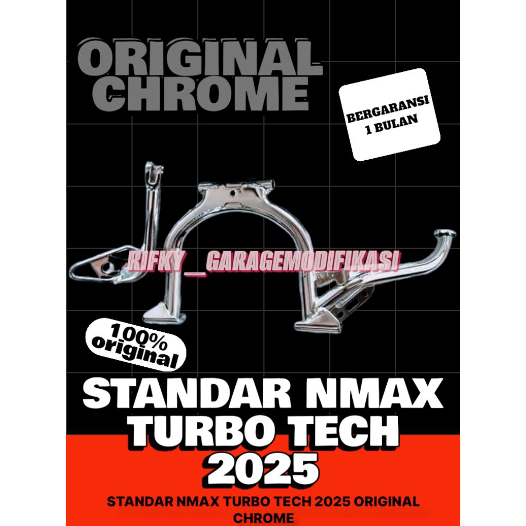 Jual STANDAR CHROME NMAX TURBO TECH ORIGINAL YAMAHA 2025 | Shopee Indonesia