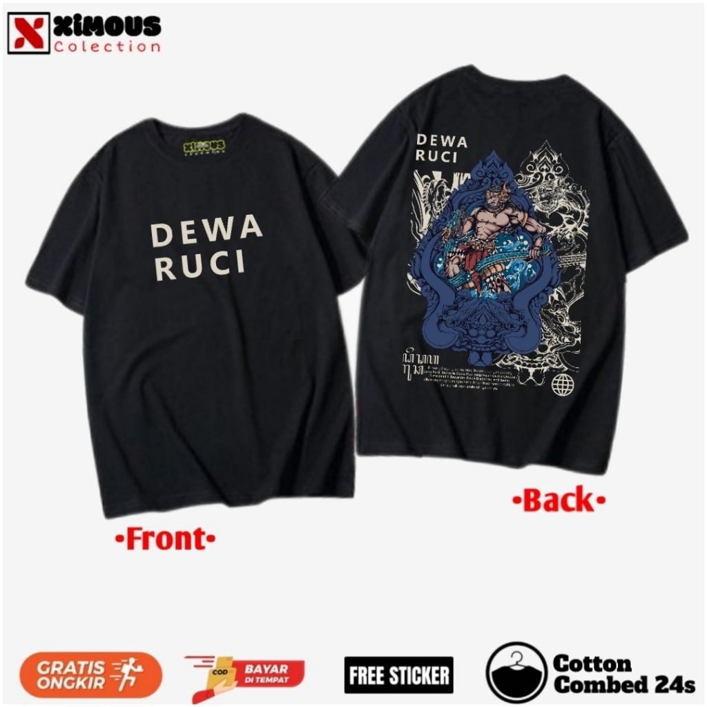 Jual Kaos Baju Dewa Ruci | Kaos Tokoh Pewayangan | Indonesia Culture ...