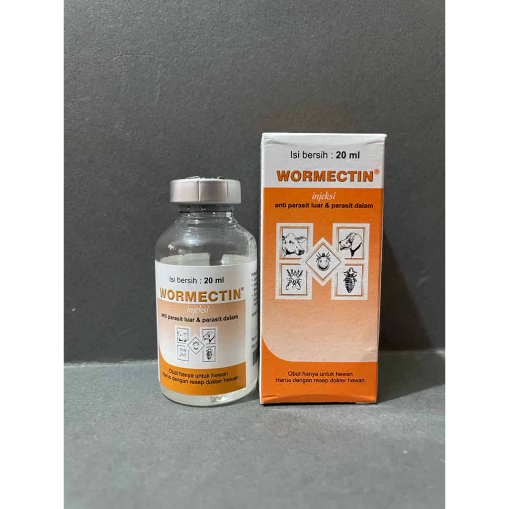 Jual wormectin injeksi 20ml obat parasit luar dalam hewan ternak obat ...