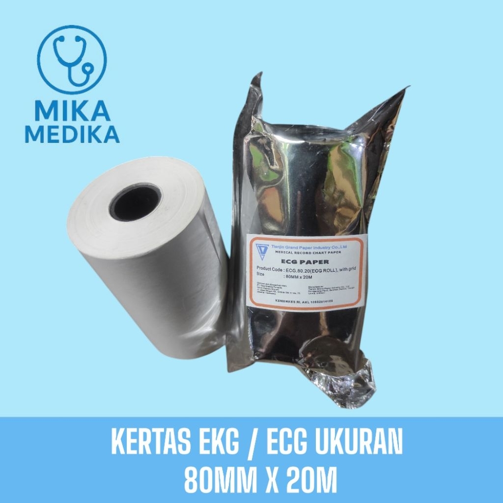 Jual Paper ECG/ Kertas Print EKG 3 Channel -80mm×20m / Kertas ECG ...