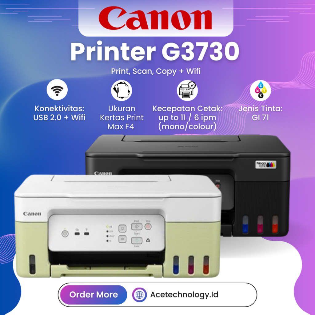 Jual Printer Canon G3730 Multifungsi (Print,Scan,Copy) Wifi Original ...