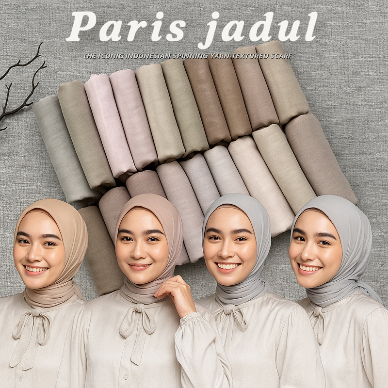 Jual Hijab Paris Jadul Premium Segi Empat Paris Jilbab Voal Kerudung Segi Empat | Shopee Indonesia