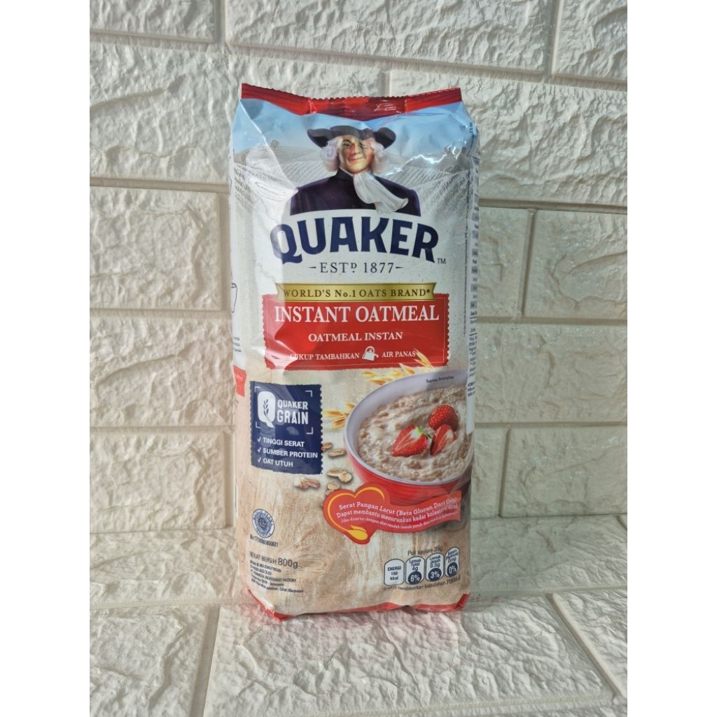 Jual Quaker Instant Oatmeal Sereal Oat Merah 800gr Expired Mei 2026 ...
