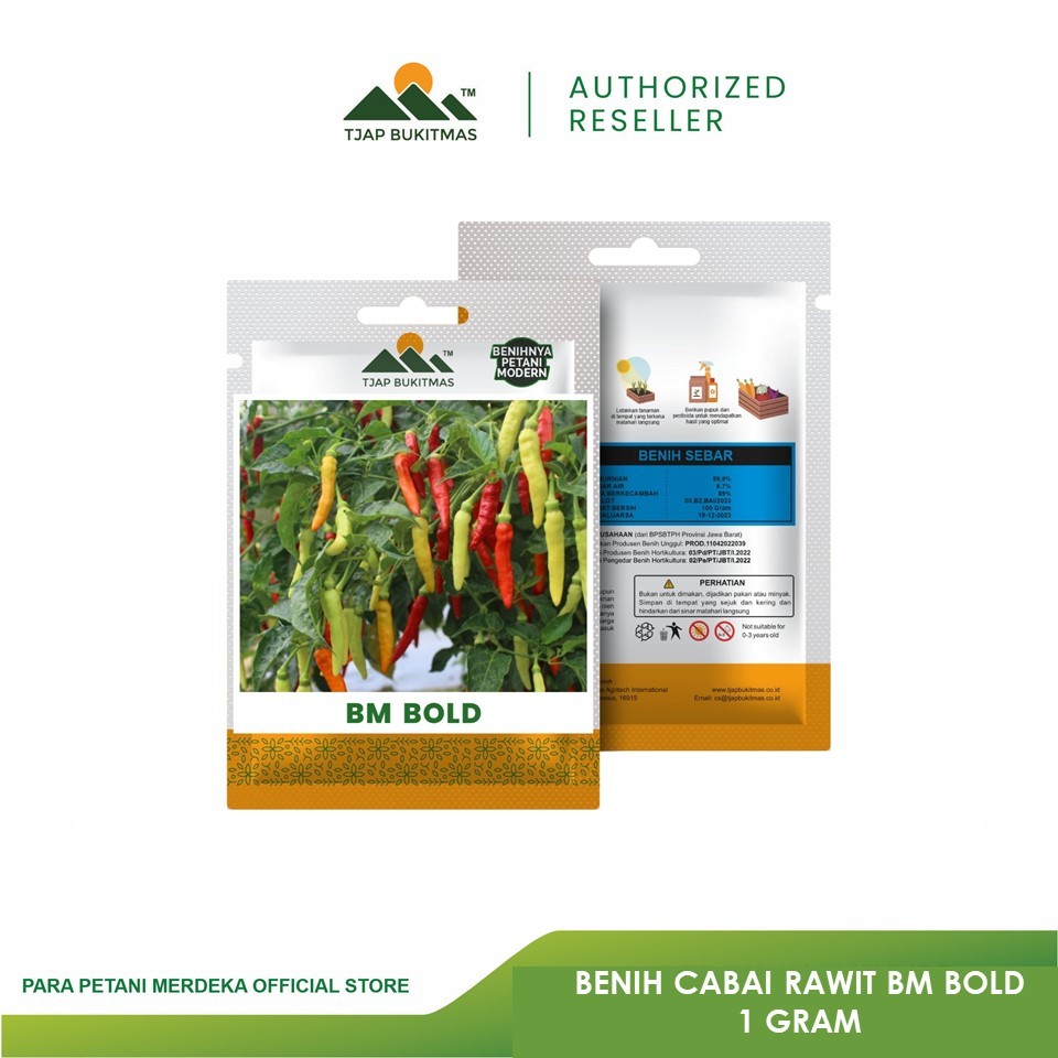 Jual TJAP BUKITMAS Benih Cabe Rawit Setan BM BOLD 1 Gram Isi Benih 100 ...