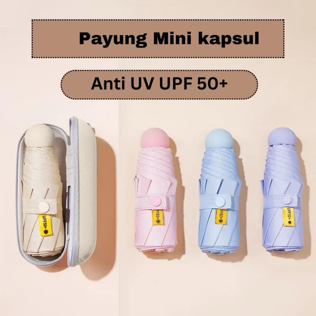 Jual TMU064 Payung Lipat Capsule Anti UV - Payung Lipat Portable Mini ...