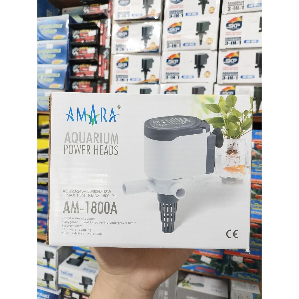 Jual MESIN POMPA AIR AQUARIUM // POWER HEADS AQUARIUM // AMARA AM 1800A | Shopee Indonesia