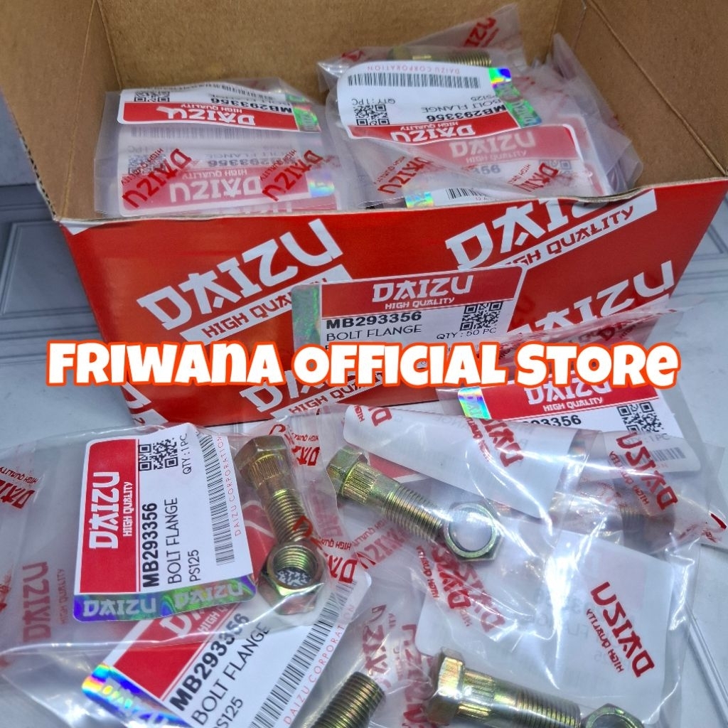 Jual Bolt Flange Baut Kopel Daizu PS125 Canter MB293356 Kuning | Shopee ...