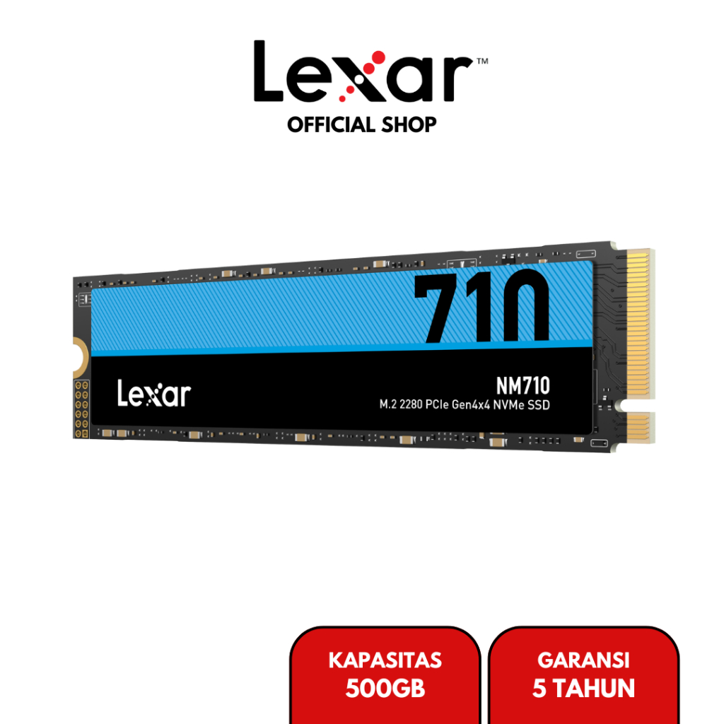 Jual Lexar SSD NM710 M.2 NVMe PCIe 2280 Gen 4x4 - 500GB | Shopee Indonesia