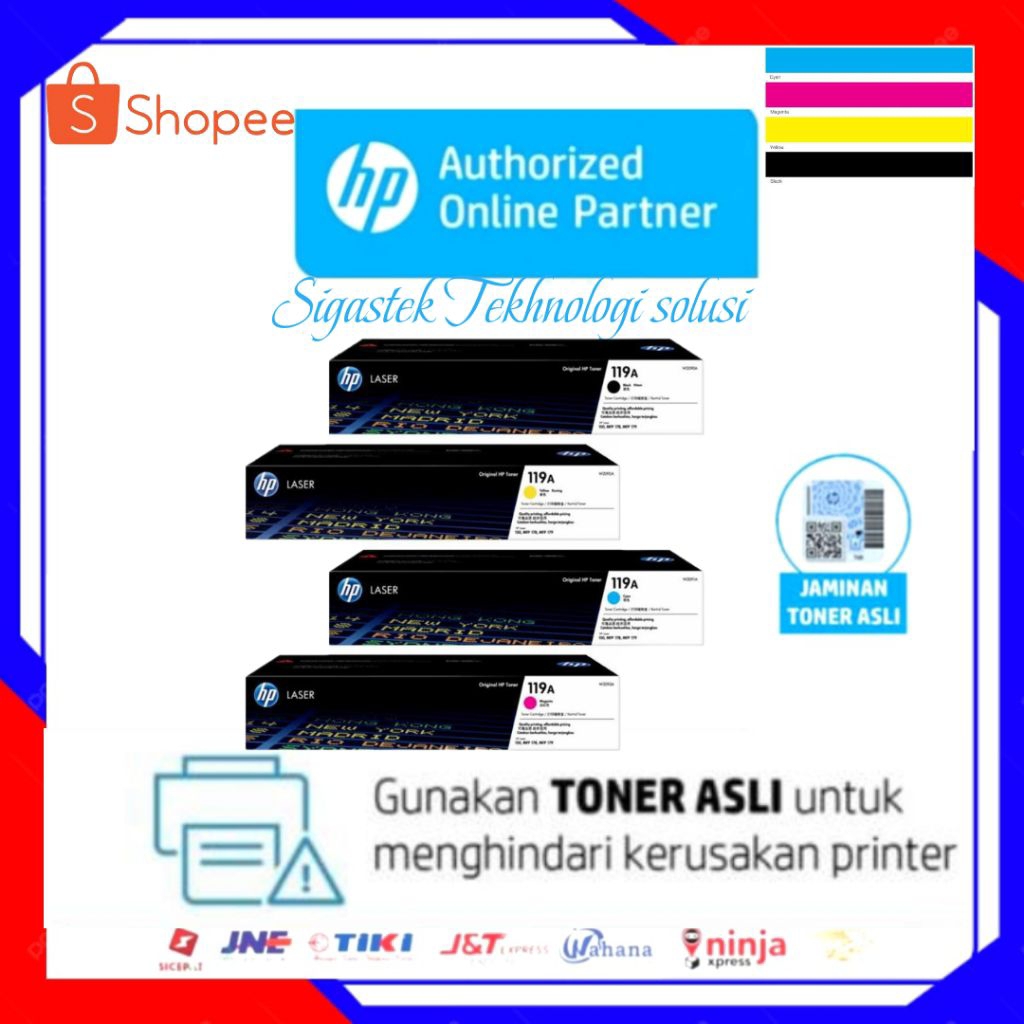 Jual Toner Hp 119A Original Black/Colour Laserjet catridge | Shopee ...
