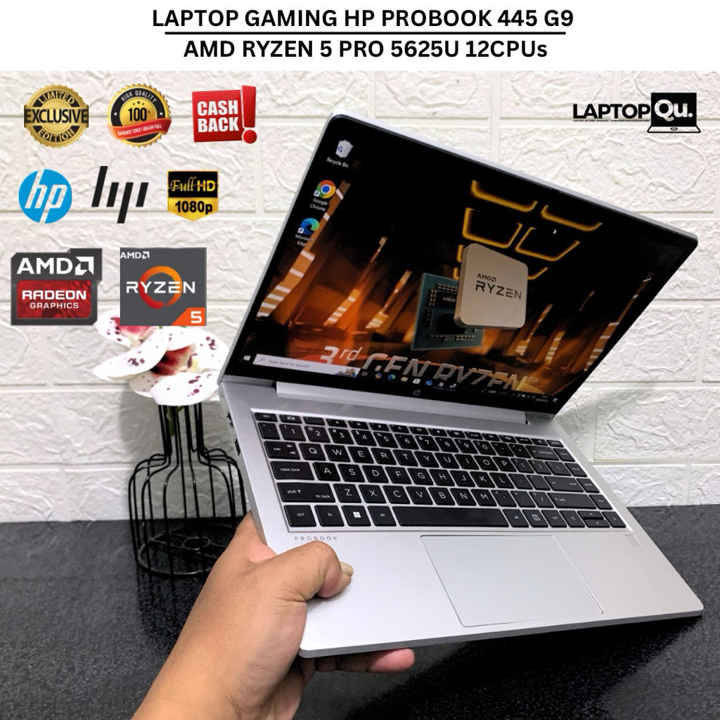 Jual HP PROBOOK 445 G9 AMD RYZEN 5 PRO 5625U RAM 16GB/SSD 256GB ...