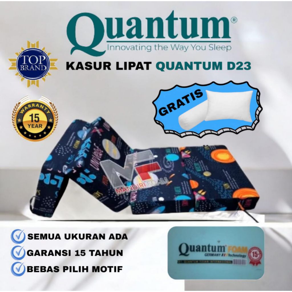 Jual Kasur Lipat Quantum D23 Tebal 5,10,15 dan 20 Cm Original Lipat 4 | Kasur Lipat | Kasur Busa ...